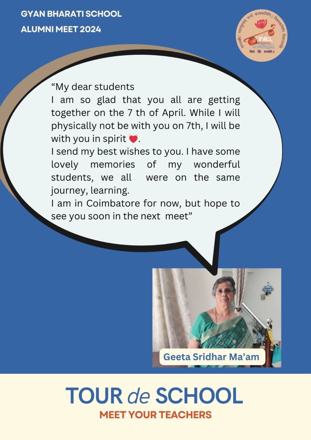 Gyan Bharati School Alumni Association on LinkedIn: A message from our ... Gyan Bharati School Alumni Association on LinkedIn: A message from our ...
