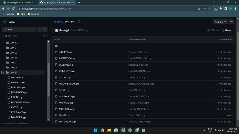 Tharani Dharan M N on LinkedIn: #codechef #github #100daysofcodingchallenge Tharani Dharan M N on LinkedIn: #codechef #github #100daysofcodingchallenge