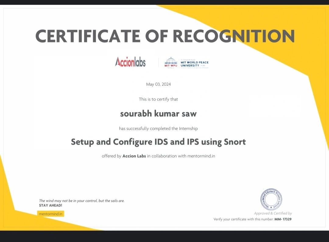 sourabh kumar saw on LinkedIn: #internship #ids #snort sourabh kumar saw on LinkedIn: #internship #ids #snort