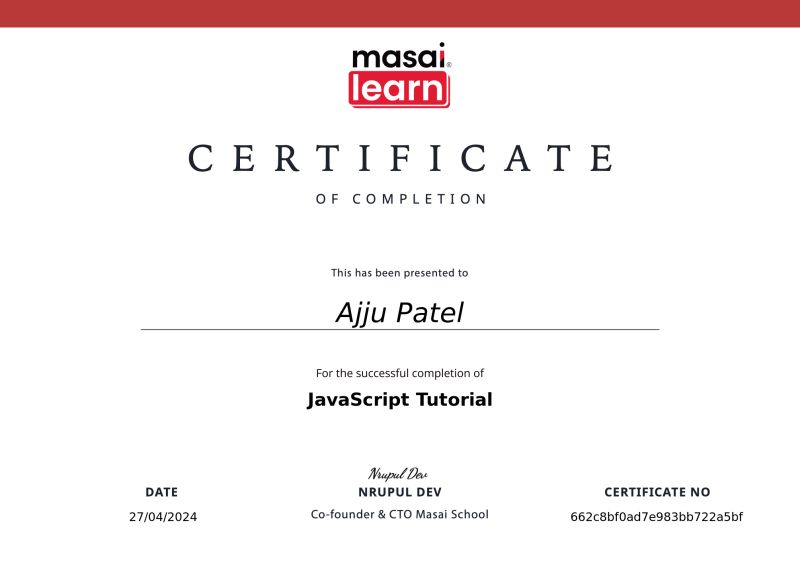 Azim patel on LinkedIn: #masai #masaischool #javascript #basicjavascript Azim patel on LinkedIn: #masai #masaischool #javascript #basicjavascript