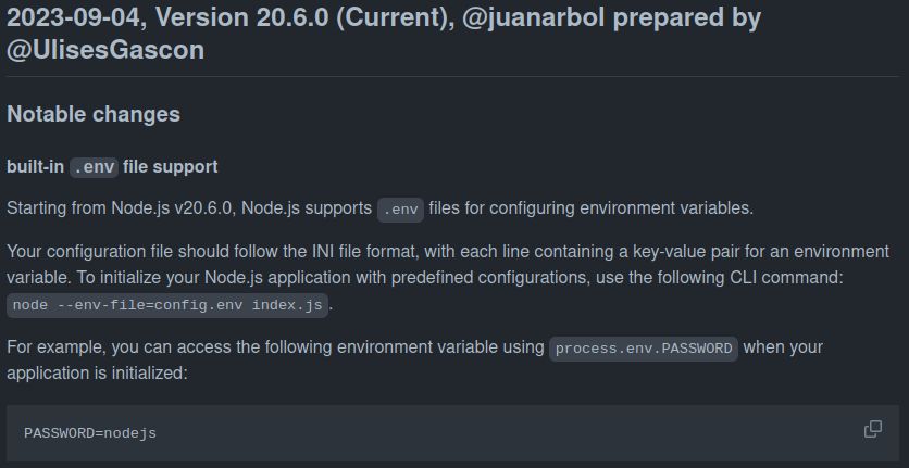 Zachary Keeton on LinkedIn: 😍 Nodejs now has built-in `.env` file ... Zachary Keeton on LinkedIn: 😍 Nodejs now has built-in `.env` file ...