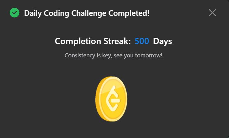 Harshvardhan Mishra on LinkedIn: Celebrating a 500-days streak on Leetcode. Harshvardhan Mishra on LinkedIn: Celebrating a 500-days streak on Leetcode.