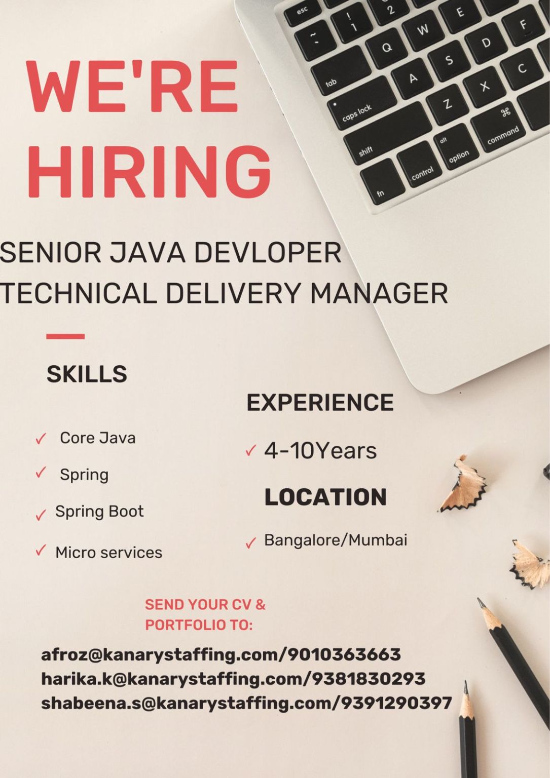 KANARY STAFFING on LinkedIn: #javadeveloper #java #programming # ... KANARY STAFFING on LinkedIn: #javadeveloper #java #programming # ...