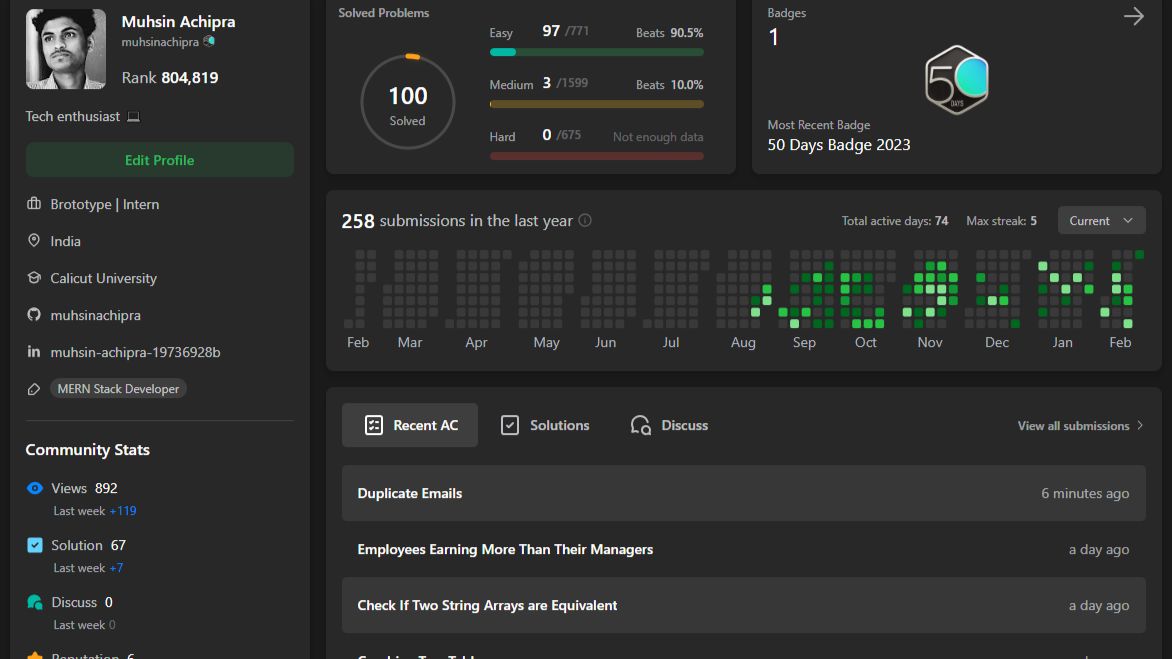 Muhsin Achipra on LinkedIn: #leetcode #codingmilestone #alwayslearning ... Muhsin Achipra on LinkedIn: #leetcode #codingmilestone #alwayslearning ...