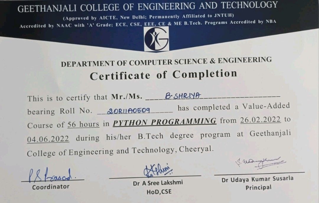 Shriya Bodla on LinkedIn: #python Shriya Bodla on LinkedIn: #python