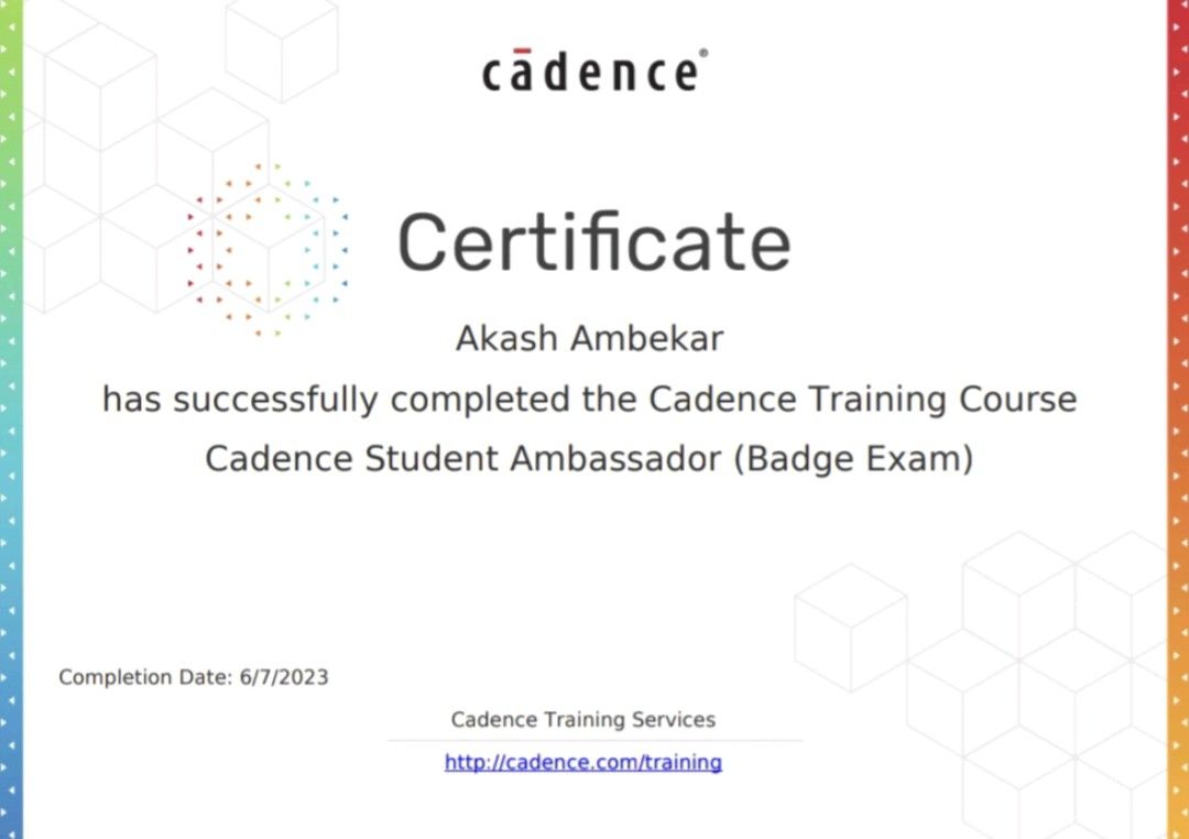 Akash Ambekar on LinkedIn: #vlsi #vlsidesign #cadence #studentambassador Akash Ambekar on LinkedIn: #vlsi #vlsidesign #cadence #studentambassador