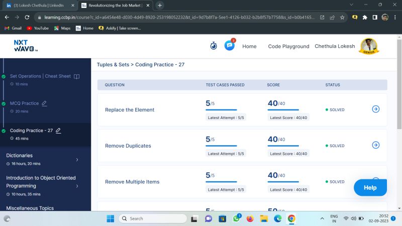 Lokesh Chethula on LinkedIn: #connections #100daysofcode #nxtwave # ... Lokesh Chethula on LinkedIn: #connections #100daysofcode #nxtwave # ...