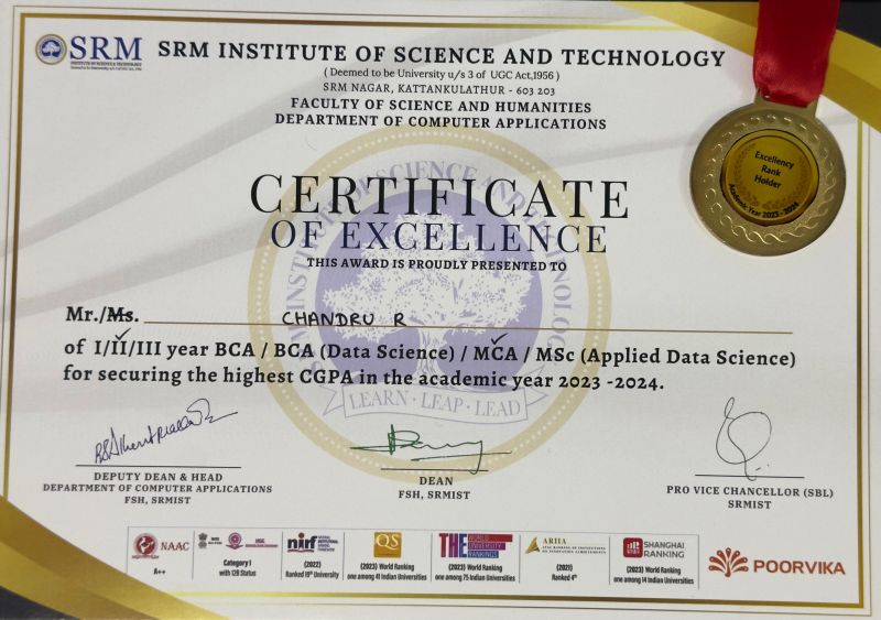 CHANDRU R on LinkedIn: #academicachievements #mca #hardworkpaysoff # ... CHANDRU R on LinkedIn: #academicachievements #mca #hardworkpaysoff # ...