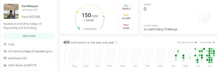 Karthi Keyan on LinkedIn: #coding #problemsolving #leetcode #milestone ... Karthi Keyan on LinkedIn: #coding #problemsolving #leetcode #milestone ...