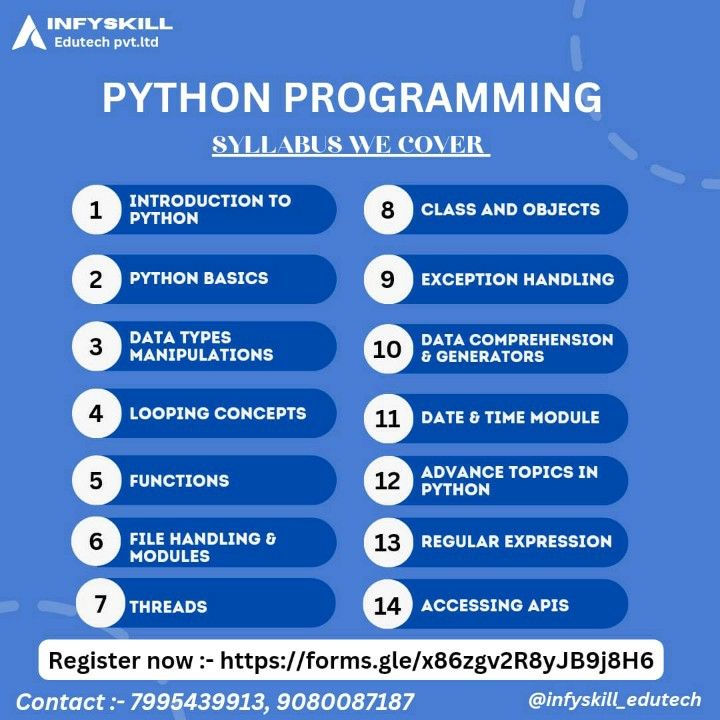 INFYSKILL EDUTECH on LinkedIn: #pythonprogramminglanguage #pythoncoding ... INFYSKILL EDUTECH on LinkedIn: #pythonprogramminglanguage #pythoncoding ...