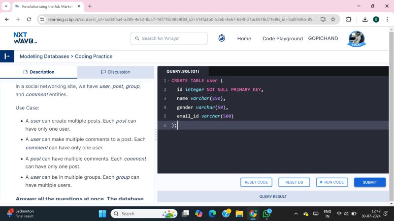 GOPICHAND THAMMI SETTY on LinkedIn: #databasemodeling #sql # ... GOPICHAND THAMMI SETTY on LinkedIn: #databasemodeling #sql # ...