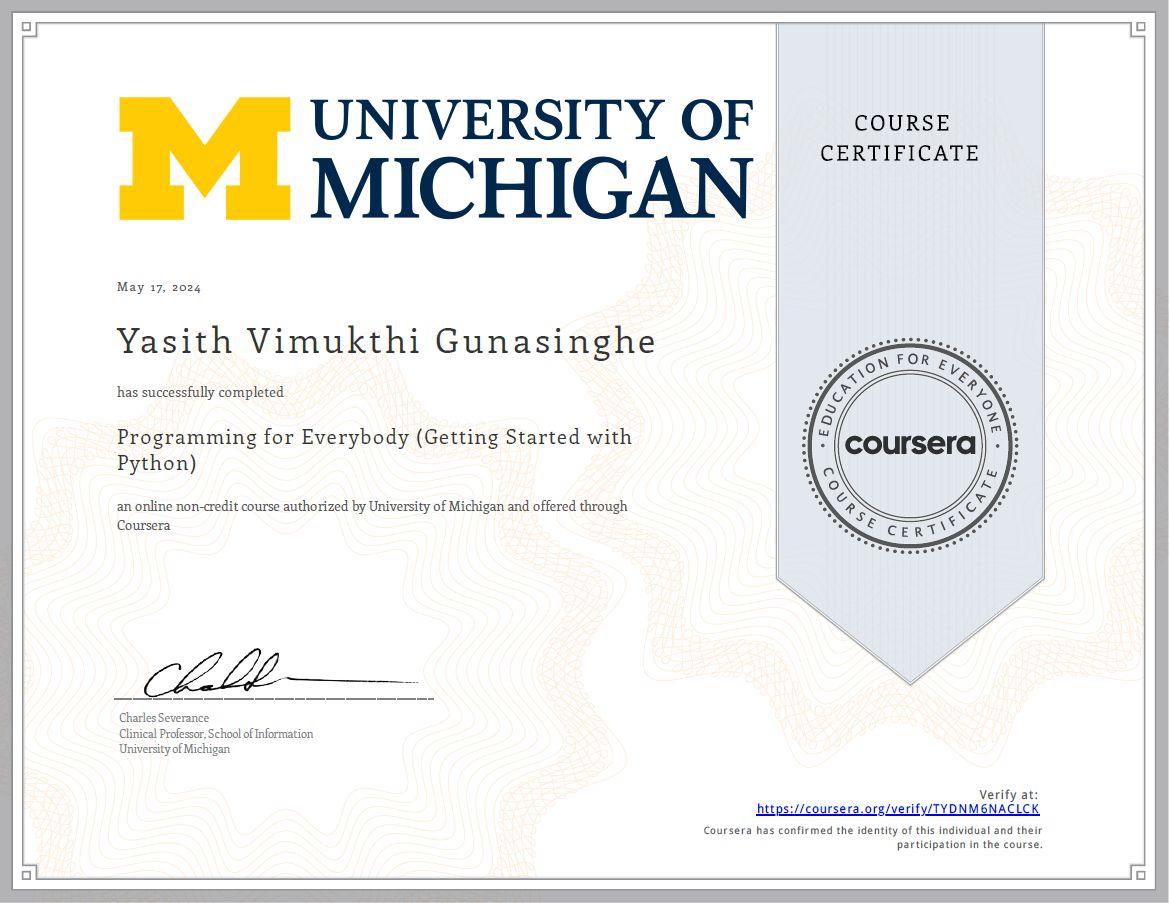 Yasith Vimukthi on LinkedIn: #python #pythonprogramming Yasith Vimukthi on LinkedIn: #python #pythonprogramming