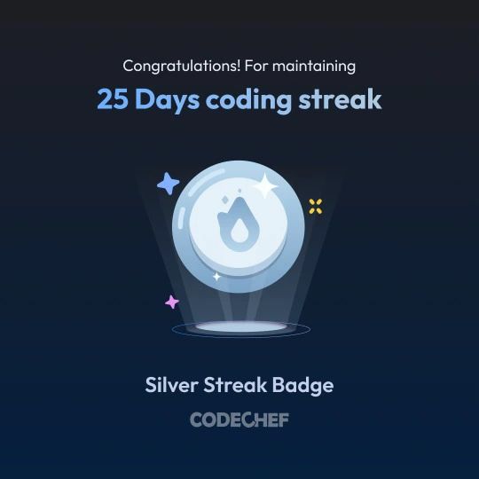 AGRAWAL SATYAM on LinkedIn: #codechef #streak #coding AGRAWAL SATYAM on LinkedIn: #codechef #streak #coding
