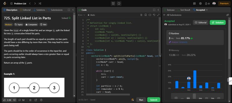 Maroof Hasan khan on LinkedIn: 🎉 Problem Solved: Splitting a Linked ... Maroof Hasan khan on LinkedIn: 🎉 Problem Solved: Splitting a Linked ...