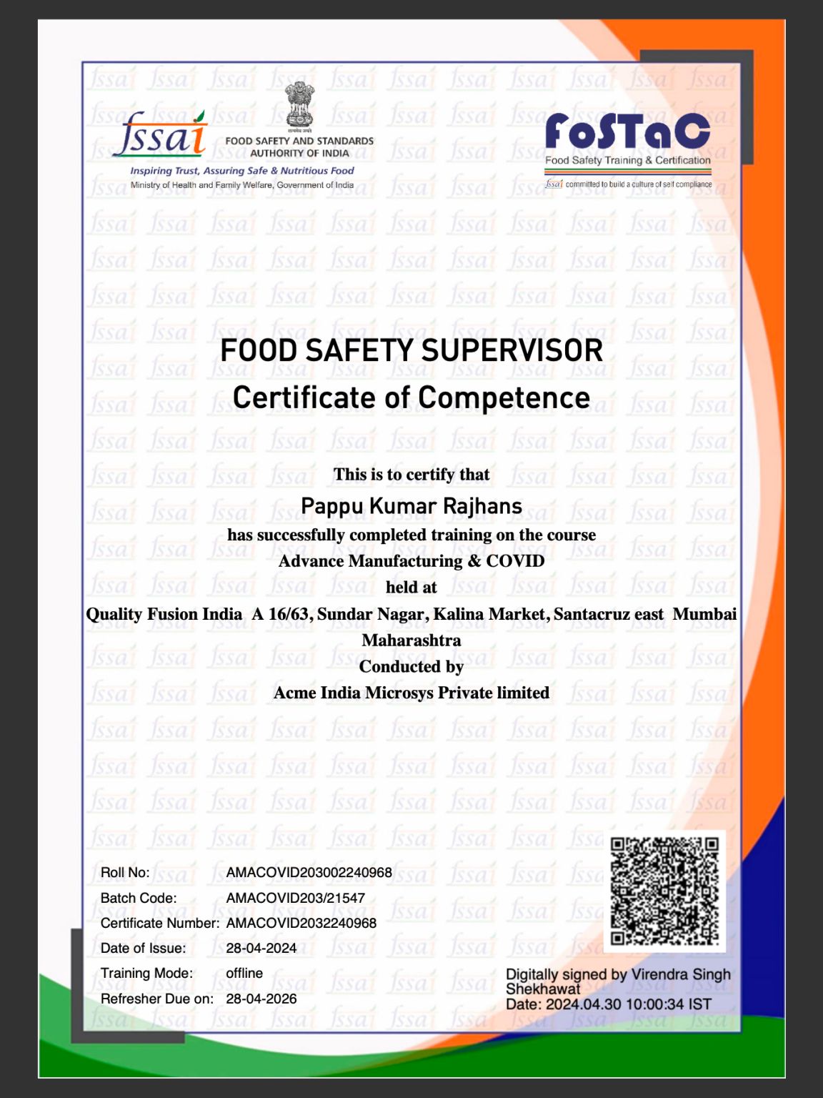 Pappu Kumar Rajhans on LinkedIn: #foodsafety Pappu Kumar Rajhans on LinkedIn: #foodsafety