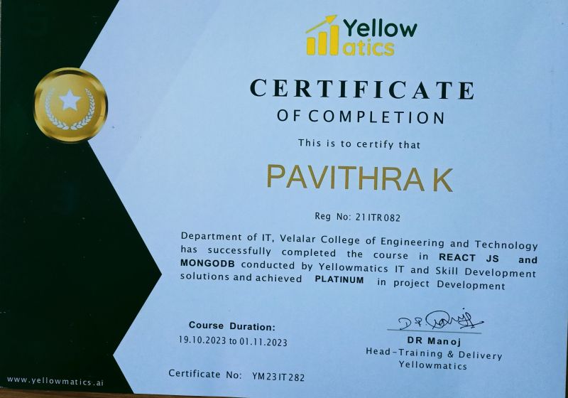 Pavithra K on LinkedIn: #codingjourney #html #javascript #reactjs # ... Pavithra K on LinkedIn: #codingjourney #html #javascript #reactjs # ...