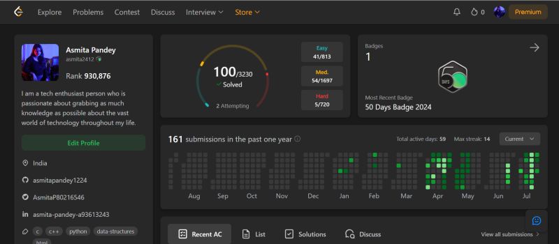 Asmita Pandey on LinkedIn: #leetcode #coding #problemsolving #milestone ... Asmita Pandey on LinkedIn: #leetcode #coding #problemsolving #milestone ...