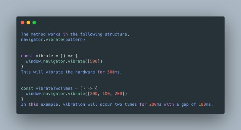 Saurabh Maurya on LinkedIn: Vibrating your device with JavaScript ... Saurabh Maurya on LinkedIn: Vibrating your device with JavaScript ...
