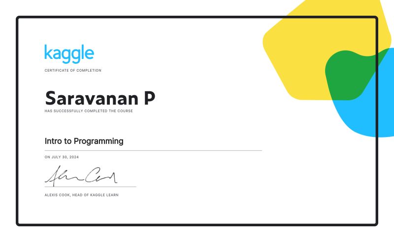 Saravanan P on LinkedIn: #kaggle #python #programming #datascience # ... Saravanan P on LinkedIn: #kaggle #python #programming #datascience # ...
