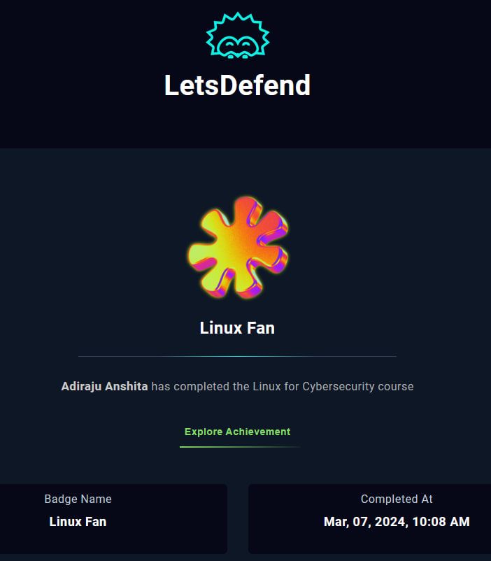 Anshita Adiraju on LinkedIn: #cybersecurity #cyberdefense #linux # ... Anshita Adiraju on LinkedIn: #cybersecurity #cyberdefense #linux # ...