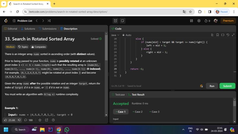 🌟 LeetCode Day 18 Challenge Completed! 🚀 Find your target element in ... 🌟 LeetCode Day 18 Challenge Completed! 🚀 Find your target element in ...