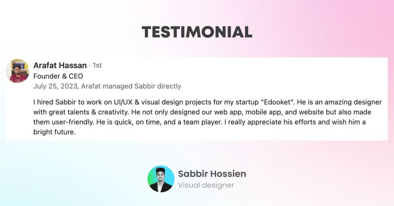 Sabbir Hossien on LinkedIn: What makes your client satisfied? We all ... Sabbir Hossien on LinkedIn: What makes your client satisfied? We all ...