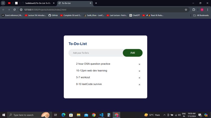SADIK KHAN on LinkedIn: #todolist #webdev #website #js SADIK KHAN on LinkedIn: #todolist #webdev #website #js