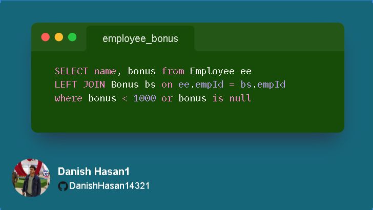 Danish Hasan on LinkedIn: #sql #leetcode #mysql #learnsql #databases Danish Hasan on LinkedIn: #sql #leetcode #mysql #learnsql #databases