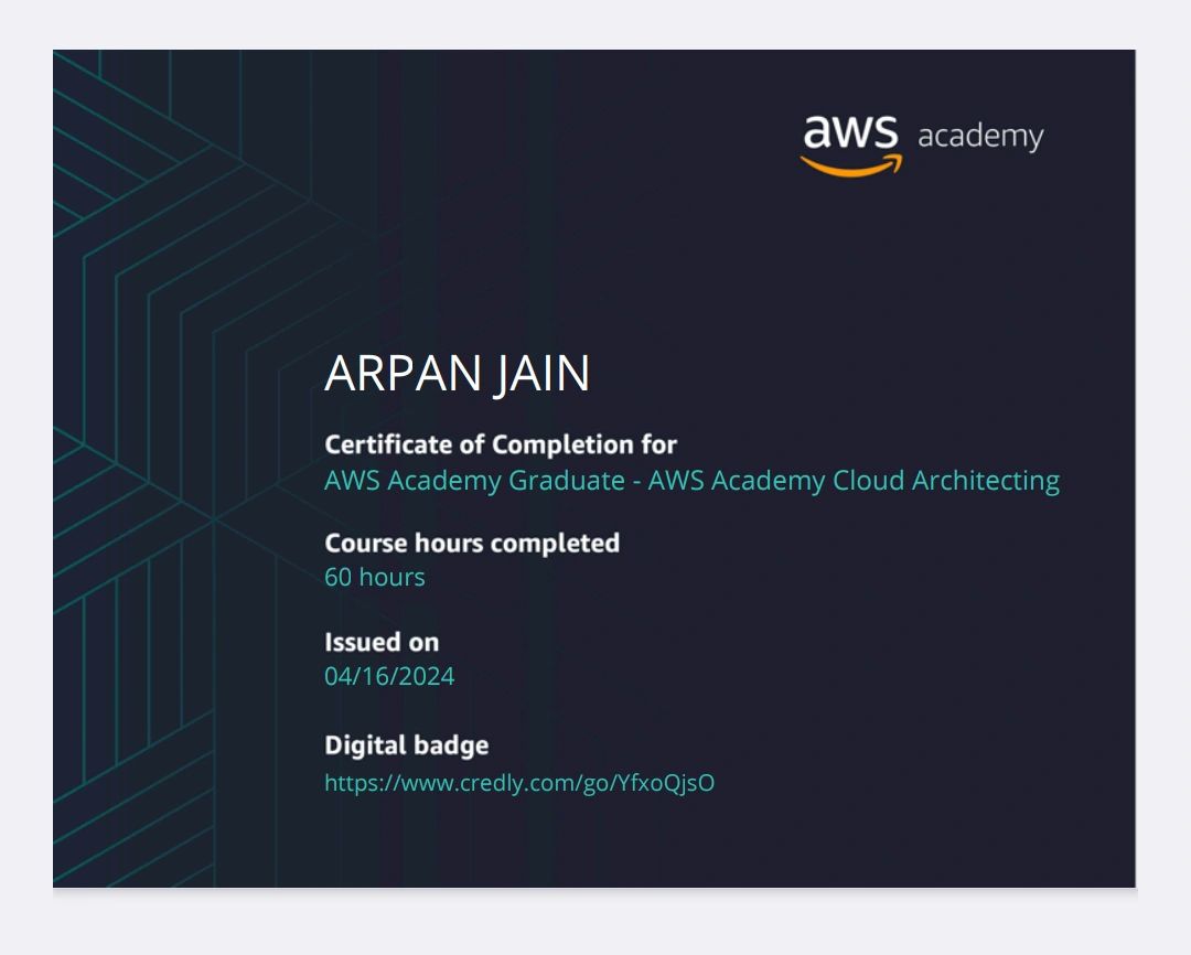 Arpan Jain on LinkedIn: #aws #cloudarchitecting Arpan Jain on LinkedIn: #aws #cloudarchitecting