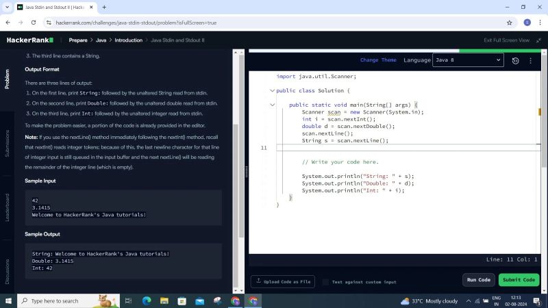 sarin S on LinkedIn: #day4 #hackerrank #java sarin S on LinkedIn: #day4 #hackerrank #java