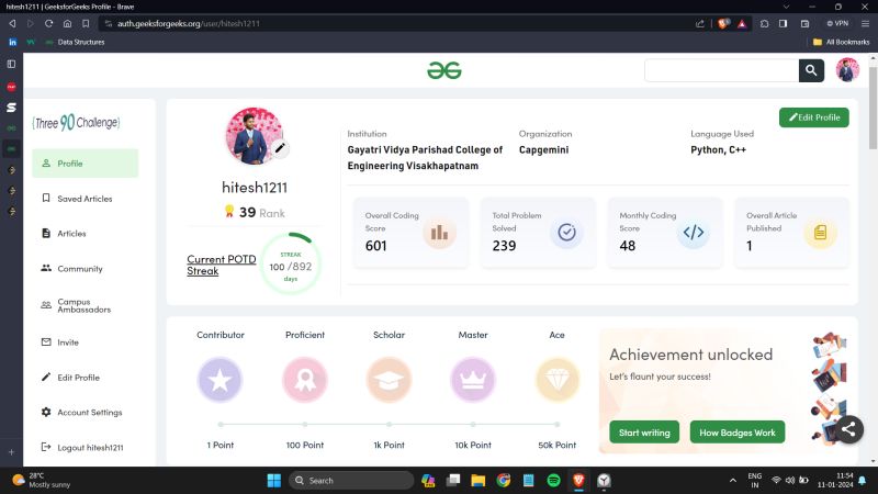 Hitesh Babu on LinkedIn: #dsa #codingjourney #gfg #striversa2zdsa ... Hitesh Babu on LinkedIn: #dsa #codingjourney #gfg #striversa2zdsa ...