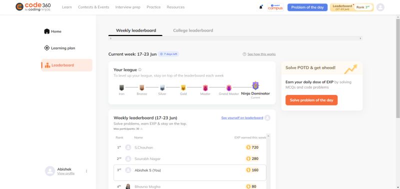 Abishek S on LinkedIn: #codingjourney #dsa #ninjadominator # ... Abishek S on LinkedIn: #codingjourney #dsa #ninjadominator # ...