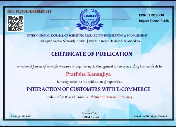 Pratibha Kanaujiya on LinkedIn: I'm proud to announce my published ... Pratibha Kanaujiya on LinkedIn: I'm proud to announce my published ...