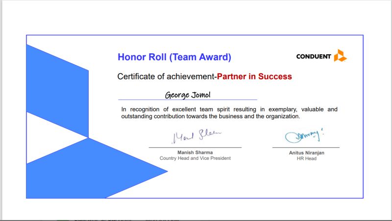 Jomol George on LinkedIn: #conduent Jomol George on LinkedIn: #conduent
