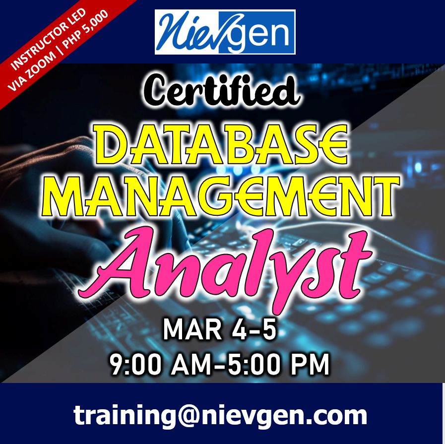 Nievgen Training and Assessments, LLC. on LinkedIn: #dbma #database # ... Nievgen Training and Assessments, LLC. on LinkedIn: #dbma #database # ...