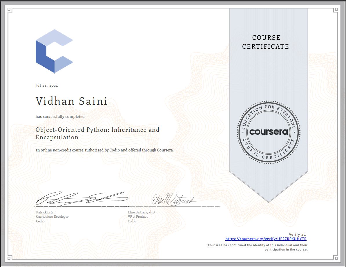 Vidhan Saini on LinkedIn: #python #objectorientedprogramming #oop # ... Vidhan Saini on LinkedIn: #python #objectorientedprogramming #oop # ...