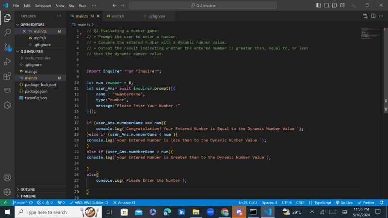 MUHAMMAD TAHA on LinkedIn: #coding #programming #numbergame MUHAMMAD TAHA on LinkedIn: #coding #programming #numbergame