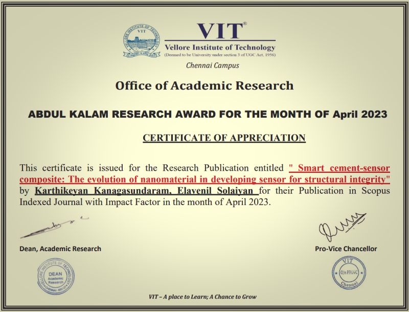 N K Karthikeyan on LinkedIn: #abdulkalamresearchaward #debutaward N K Karthikeyan on LinkedIn: #abdulkalamresearchaward #debutaward