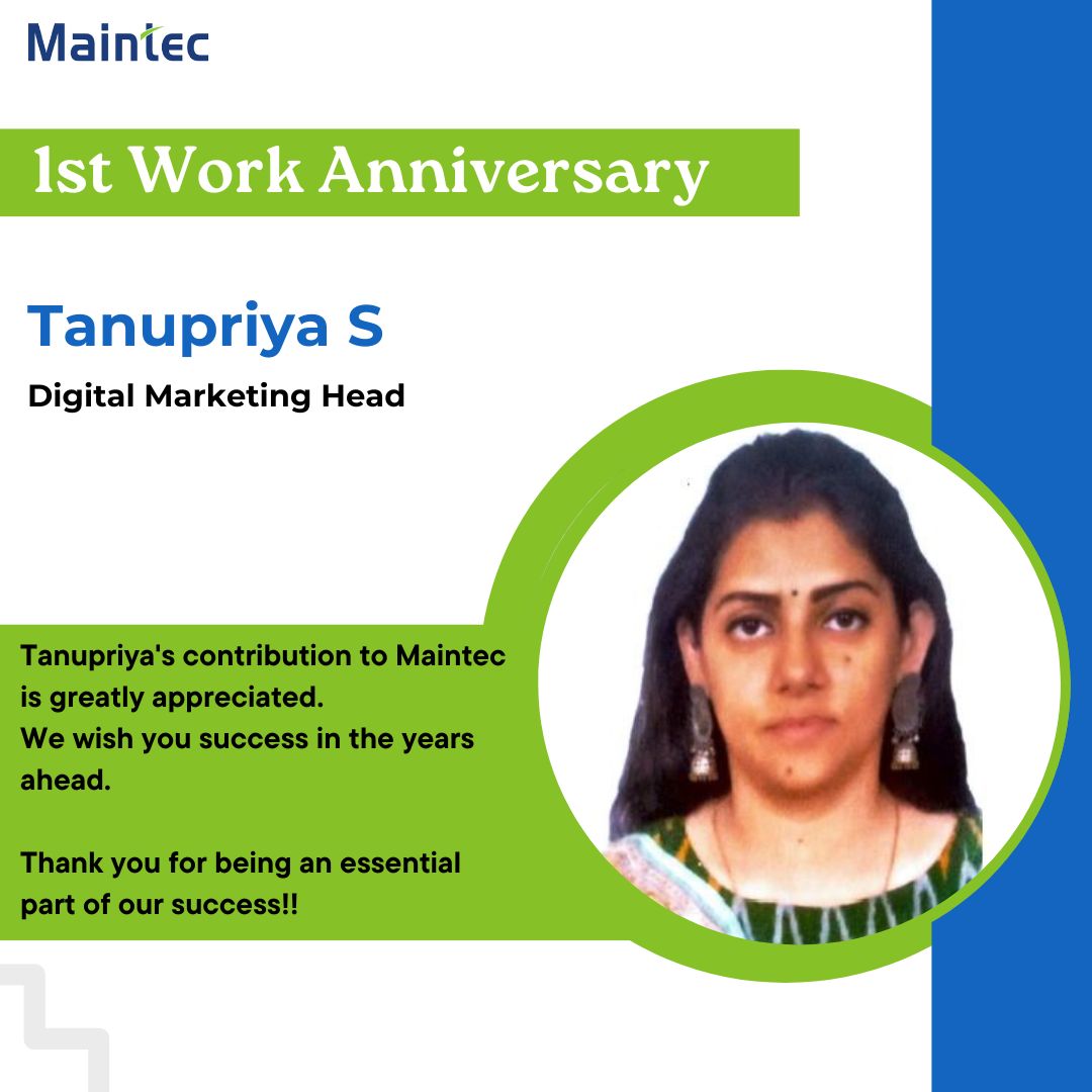 Maintec Technologies - India on LinkedIn: #workanniversary Maintec Technologies - India on LinkedIn: #workanniversary