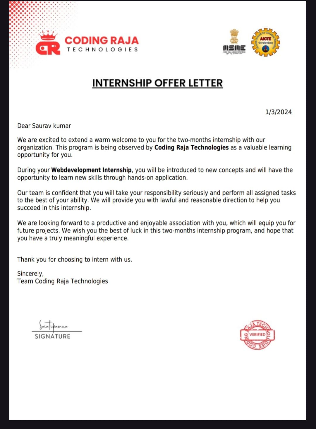 saurav kumar on LinkedIn: #internship #careerdevelopment saurav kumar on LinkedIn: #internship #careerdevelopment