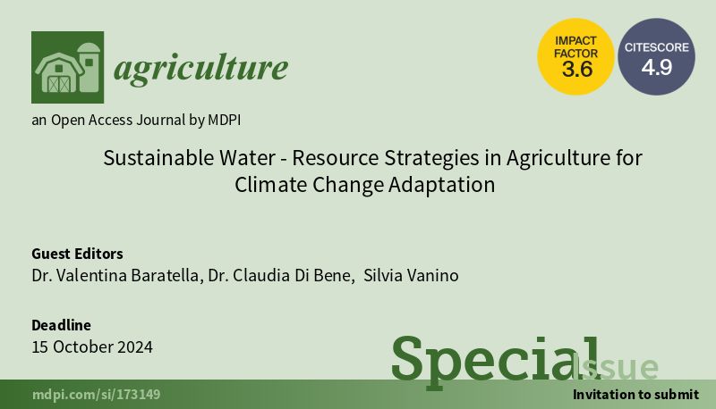 Agriculture MDPI on LinkedIn: #deadline #specialissue #water Agriculture MDPI on LinkedIn: #deadline #specialissue #water