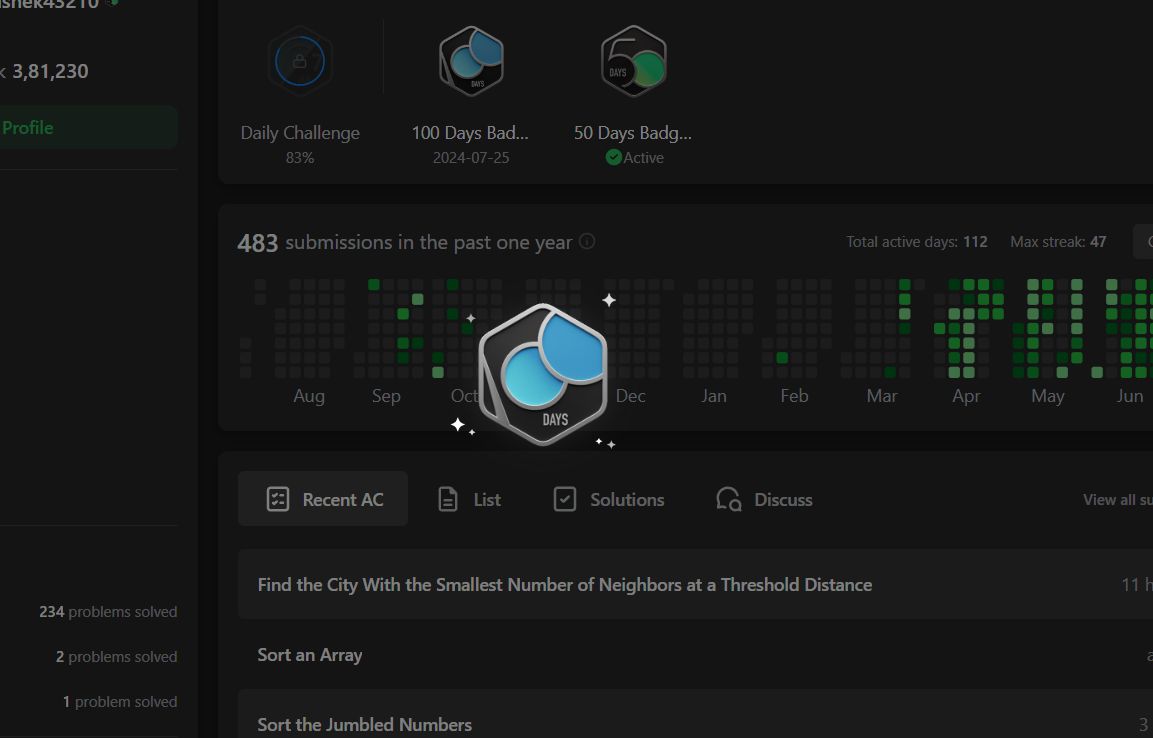 Abhishek Maddheshiya on LinkedIn: #100daysofcode #leetcode # ... Abhishek Maddheshiya on LinkedIn: #100daysofcode #leetcode # ...