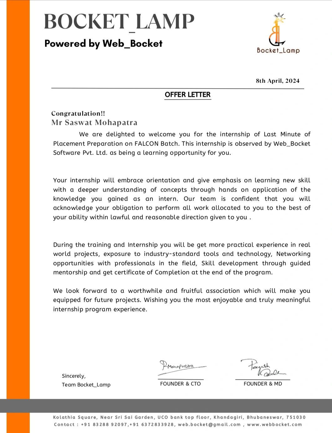 Saswat Mohapatra on LinkedIn: #internship #professionaldevelopment # ... Saswat Mohapatra on LinkedIn: #internship #professionaldevelopment # ...