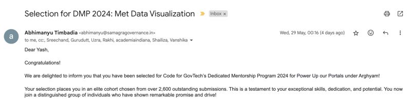 Yash Panjwani on LinkedIn: #c4gt #dmp2024 #opensource #codeforgovtech # ... Yash Panjwani on LinkedIn: #c4gt #dmp2024 #opensource #codeforgovtech # ...