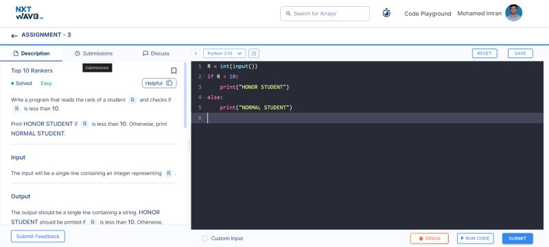 Mohamed Imran on LinkedIn: #nxtwave #30daysofcode #ccbp #python Mohamed Imran on LinkedIn: #nxtwave #30daysofcode #ccbp #python