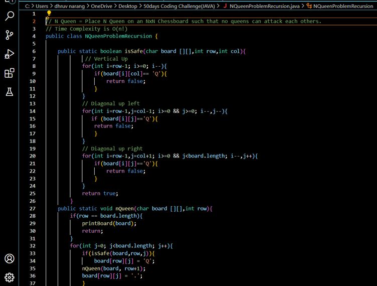 Dhruv Narang on LinkedIn: #java #backtracking #dsa Dhruv Narang on LinkedIn: #java #backtracking #dsa