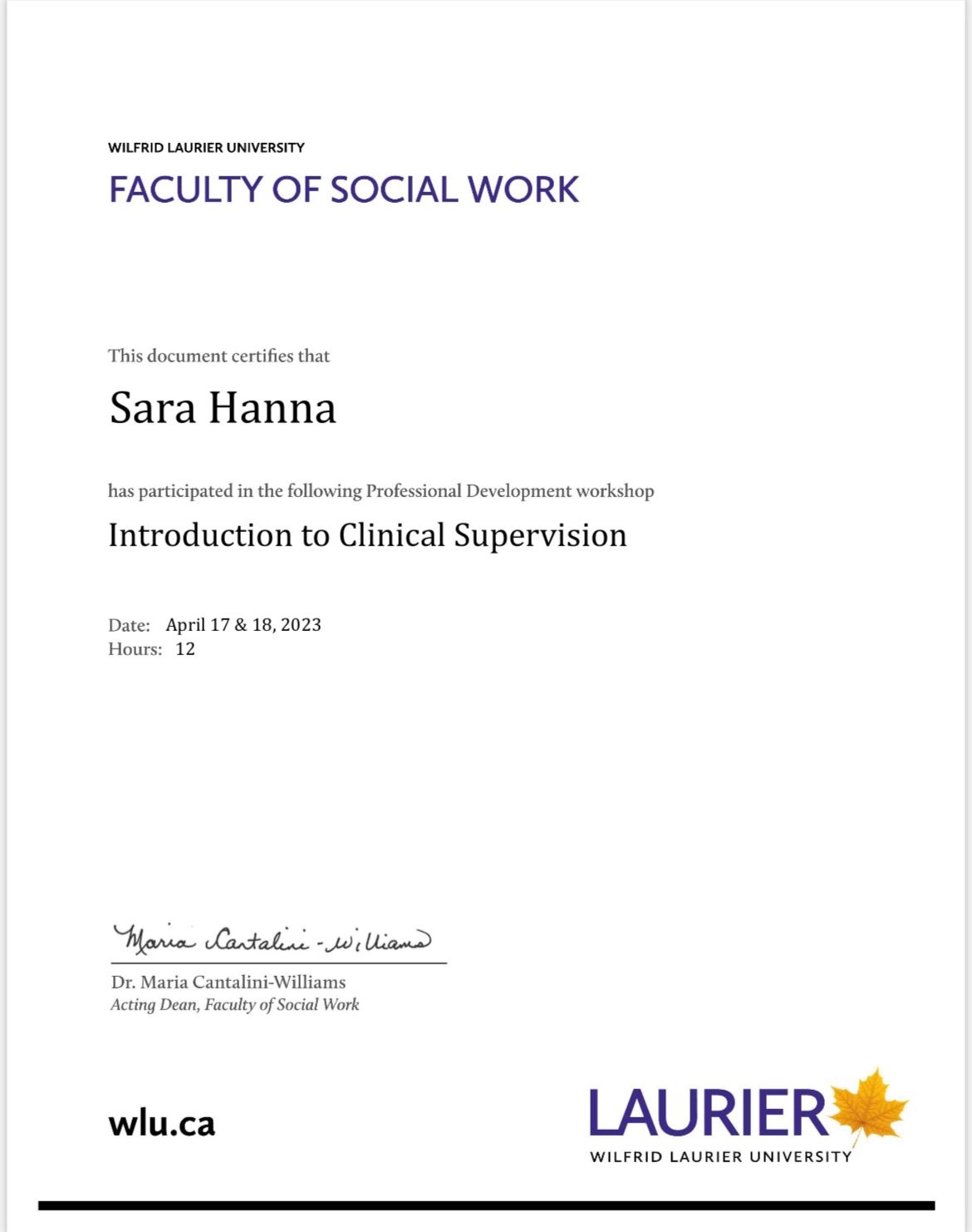 Sara Hanna, B.S.W., M.S.W., R.S.W. on LinkedIn: What a great experience ... Sara Hanna, B.S.W., M.S.W., R.S.W. on LinkedIn: What a great experience ...