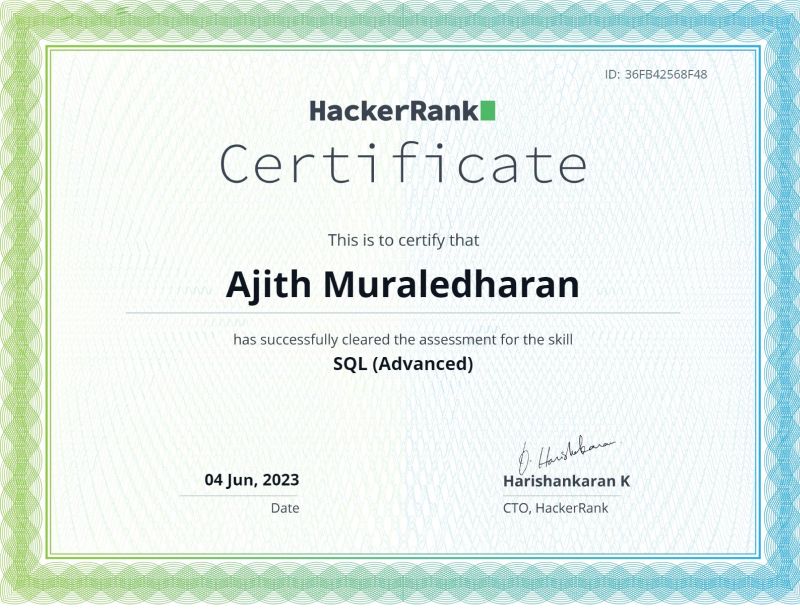 Ajith Muraleedharan on LinkedIn: #sql #hackerrank Ajith Muraleedharan on LinkedIn: #sql #hackerrank