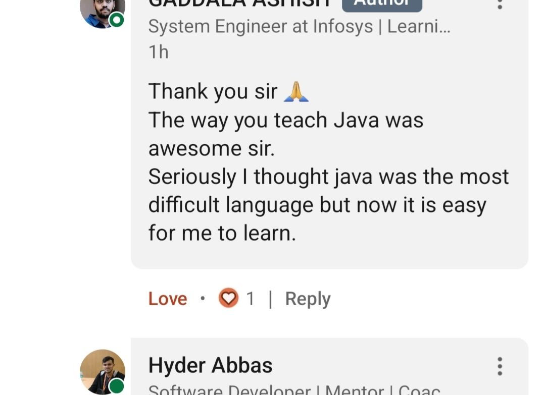 Hyder Abbas on LinkedIn: #java #javaprogramming #javacourse #springboot ... Hyder Abbas on LinkedIn: #java #javaprogramming #javacourse #springboot ...