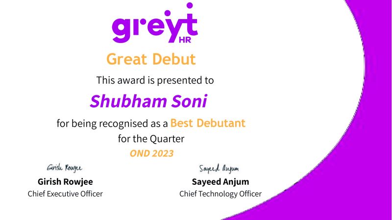 Shubham Soni on LinkedIn: ๐ Honored to Receive the Great Debut Award! ๐ ... Shubham Soni on LinkedIn: ๐ Honored to Receive the Great Debut Award! ๐ ...